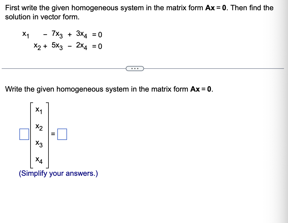 Solved First write the given homogeneous system in ﻿the | Chegg.com