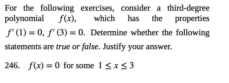 Solved For the following exercises, consider a third-degree | Chegg.com