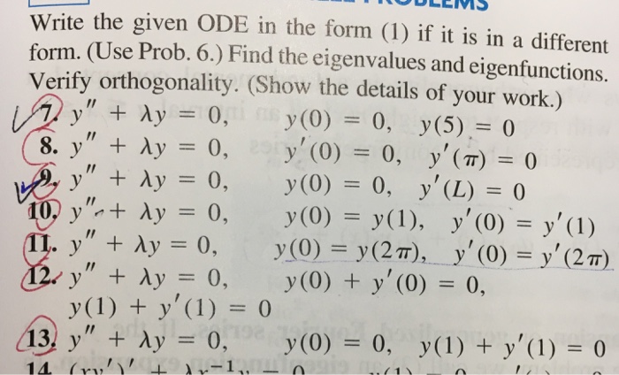 Solved Write the given ODE in the form (1) if it is in a | Chegg.com