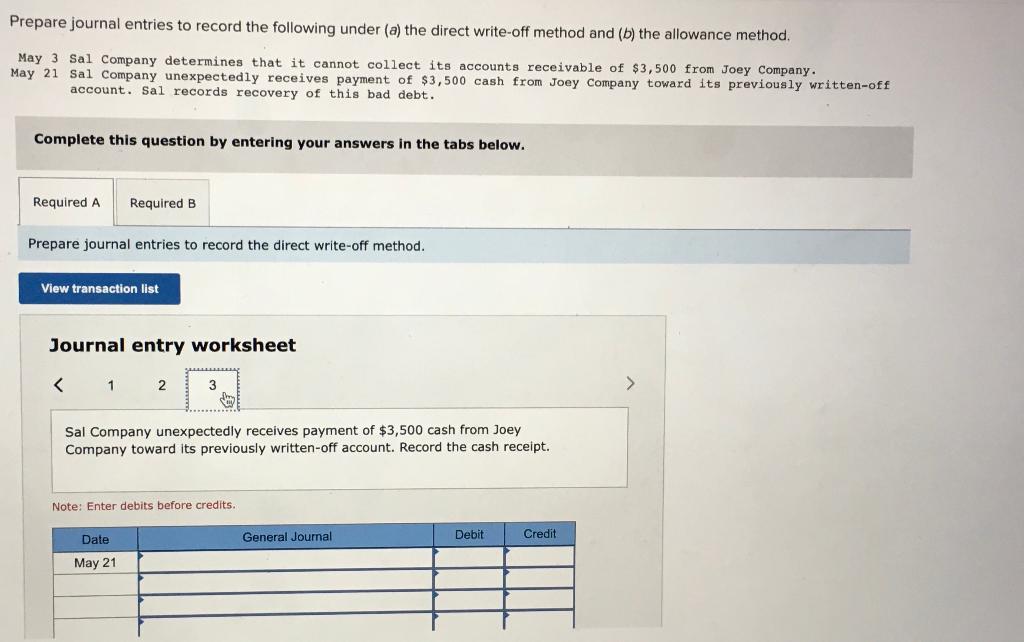 Solved Prepare journal entries to record the following under | Chegg.com