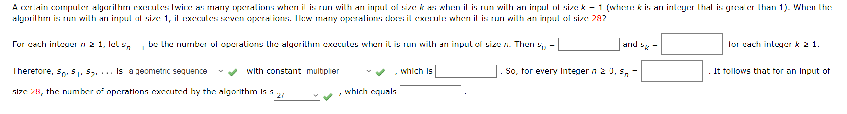 Solved A Certain Computer Algorithm Executes Twice As Many 8703