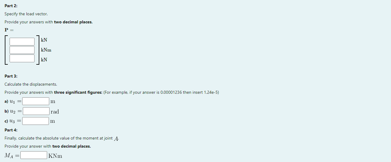 Solved Week 9, Question 2: Use the stiffness method to | Chegg.com