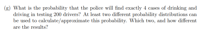 Solved Police are to conduct random breath testing on | Chegg.com