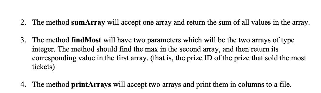 Solved NOTE: Each method must have a javadoc comment that | Chegg.com