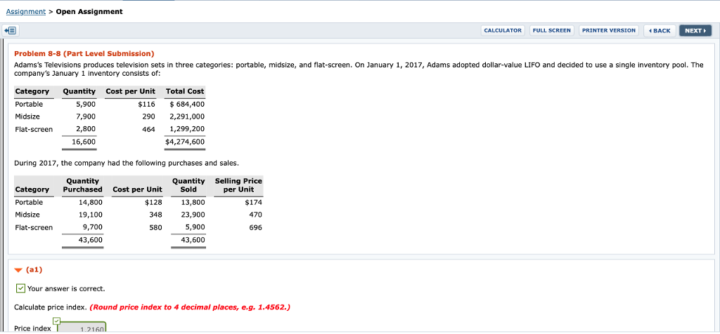 Solved Assignment Open Assignment Calculator Full Screen