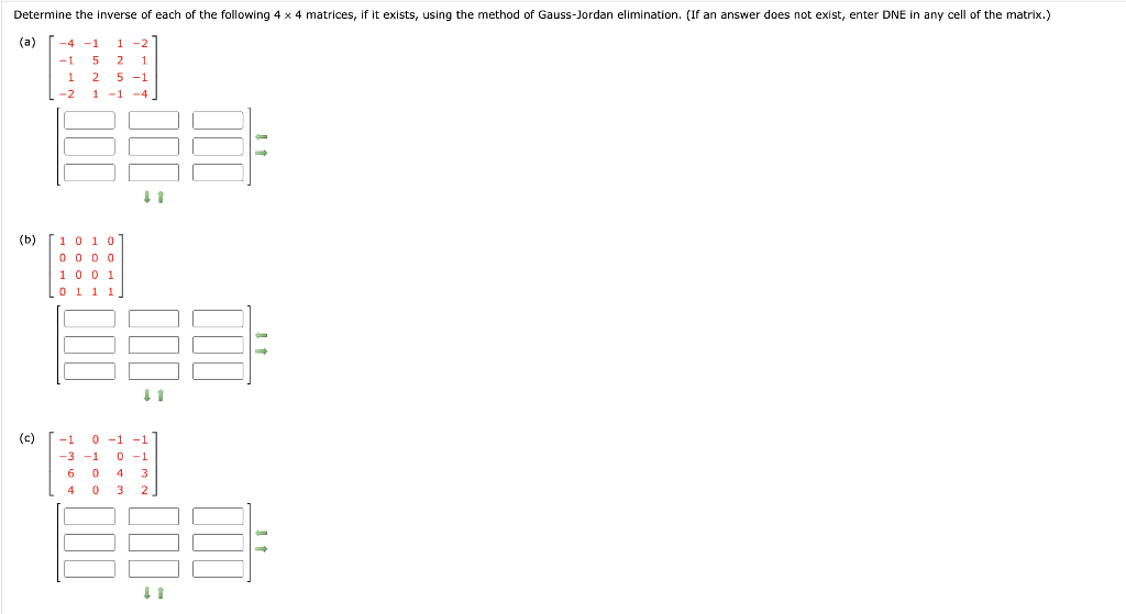 Solved Determine the inverse of each of the following 4 x 4 | Chegg.com