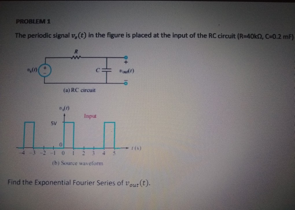 Solved PROBLEM 1 The periodic signal v(t) in the figure is | Chegg.com