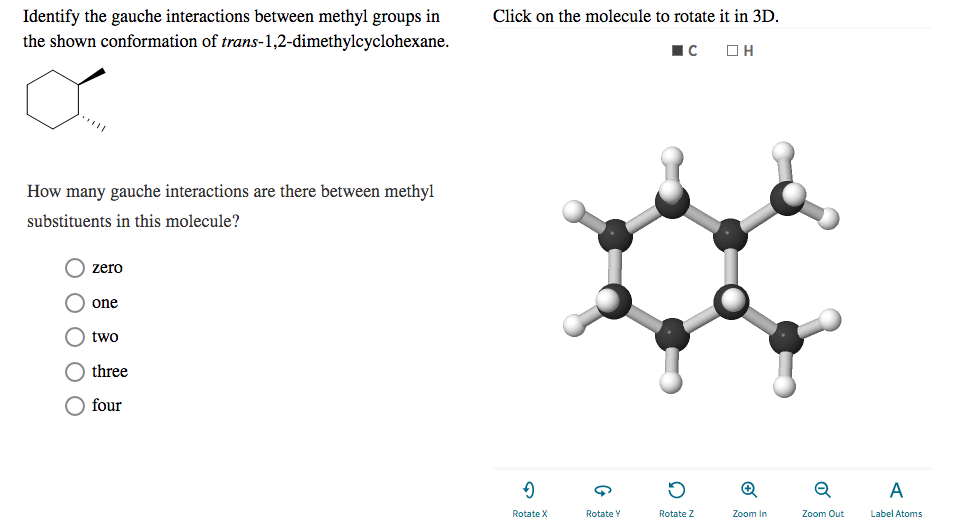 Solved Click on the molecule to rotate it in 3D Identify the | Chegg.com
