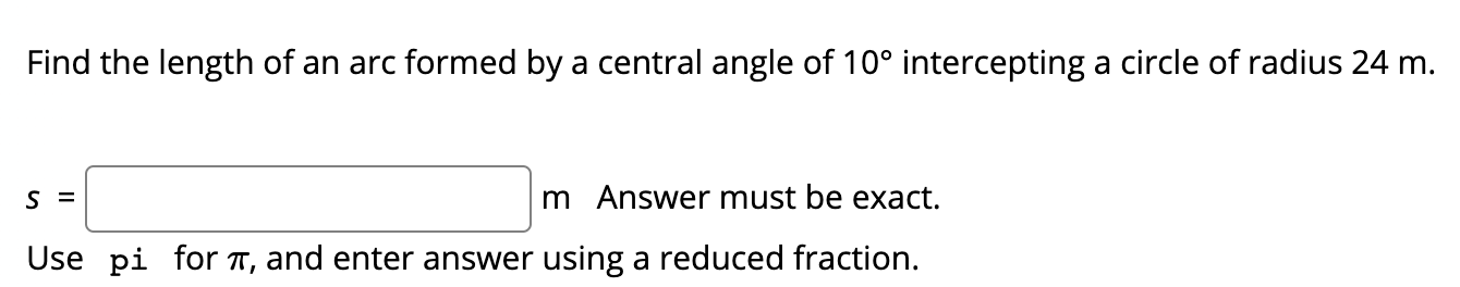 Solved On a circle of radius 9 feet, what angle would | Chegg.com
