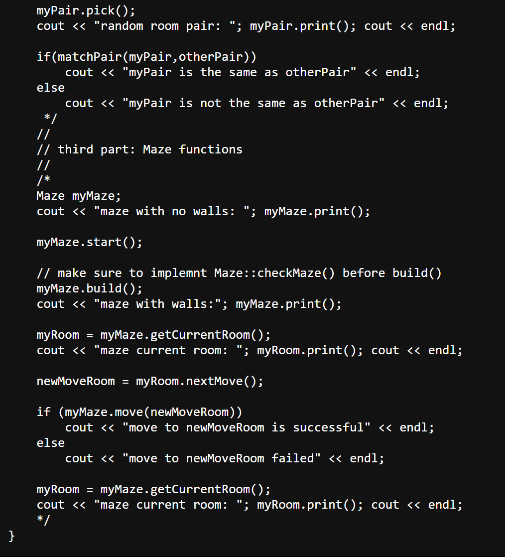 Solved room coordinates lass Room \{ ublic: Room(); // void | Chegg.com