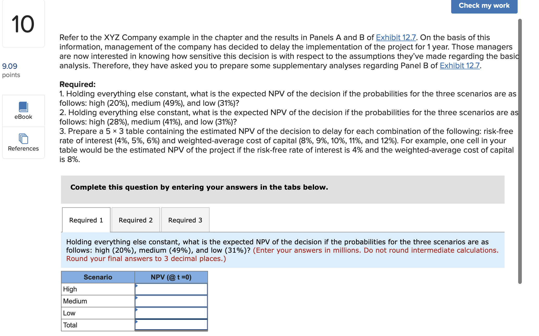 Solved Refer to the XYZ Company example in the chapter and | Chegg.com
