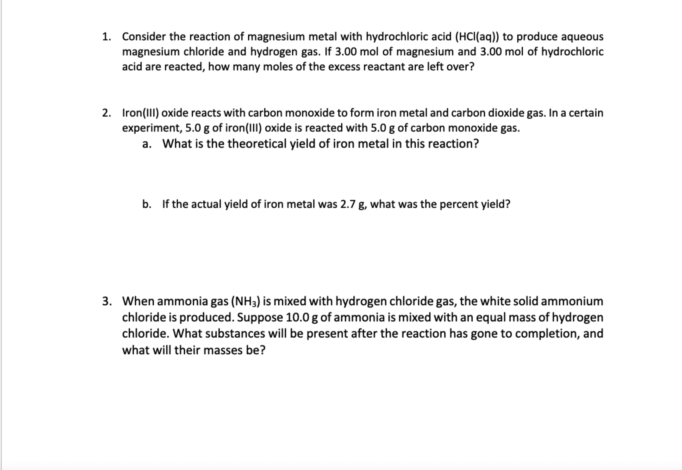 Consider the reaction of magnesium metal with | Chegg.com
