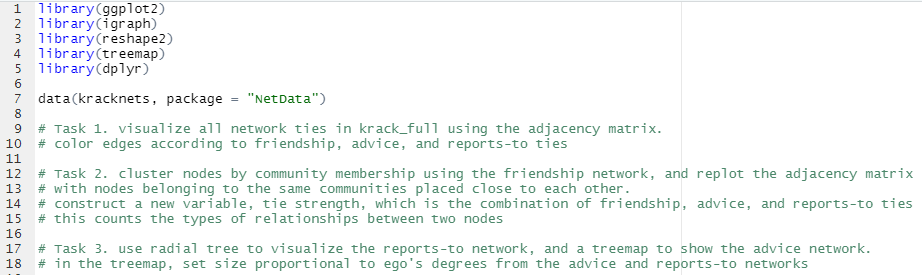 Solved 10 11 1 library(ggplot2) 2 library(igraph) 3 | Chegg.com