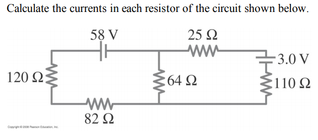 Solved Calculate The Currents In Each Resistor Of The