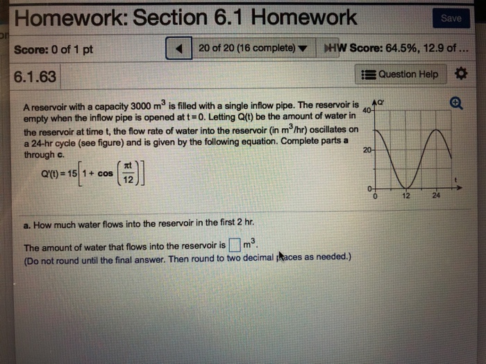 Solved Homework Section 6 1 Homework Score 0 Of 1 Pt