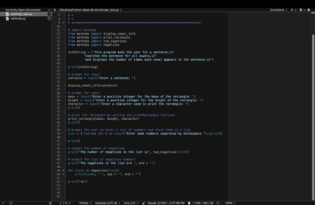Solved PYTON code for the given program. Help me fix out | Chegg.com