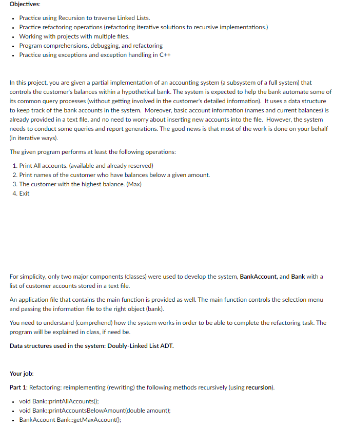 Solved IN C++ REFACTOR THE CODE BELOW USING RECURSION | Chegg.com