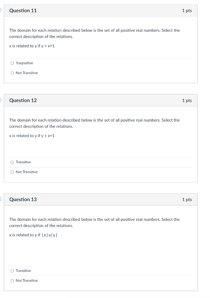 Solved The domain for each relation described below is the | Chegg.com