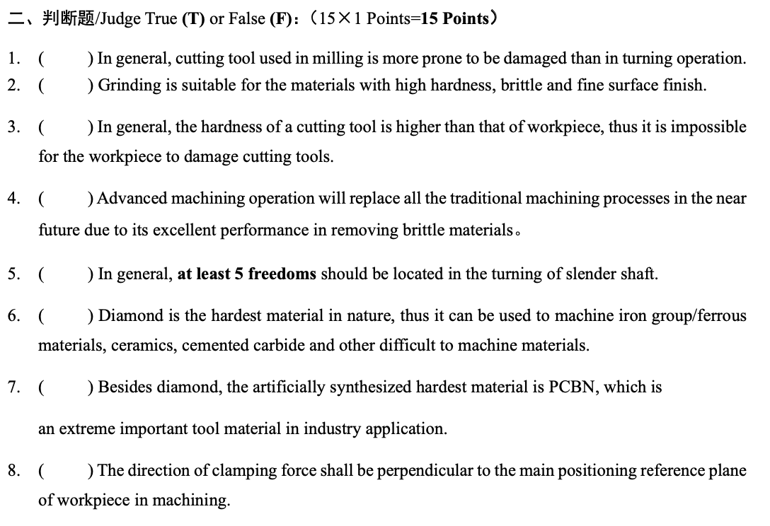 Solved #11452/Judge True (T) or False (F): (15X 1 Points=15 | Chegg.com