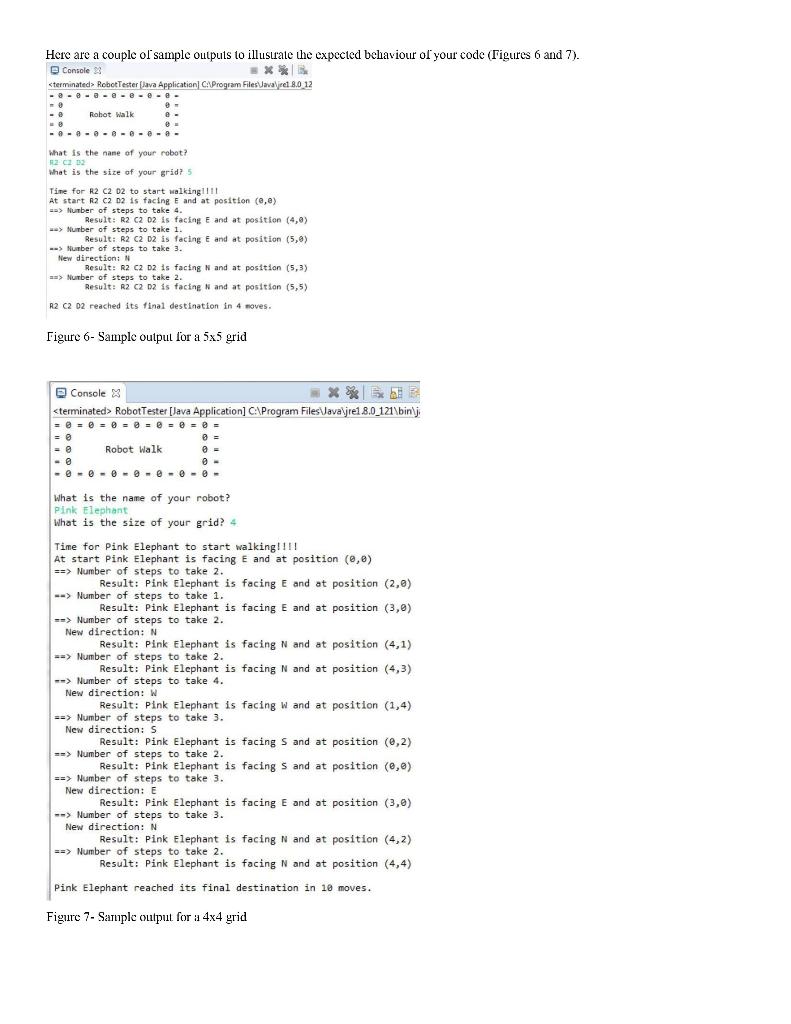 Solved Question - (a)Class Robot, (b)Driver to test it & | Chegg.com