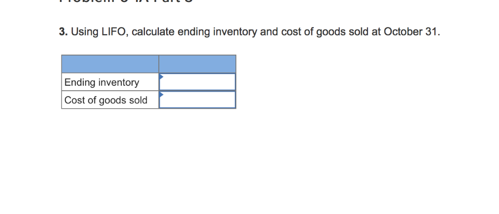 Solved Problem 6-1A Calculate ending inventory and cost of | Chegg.com