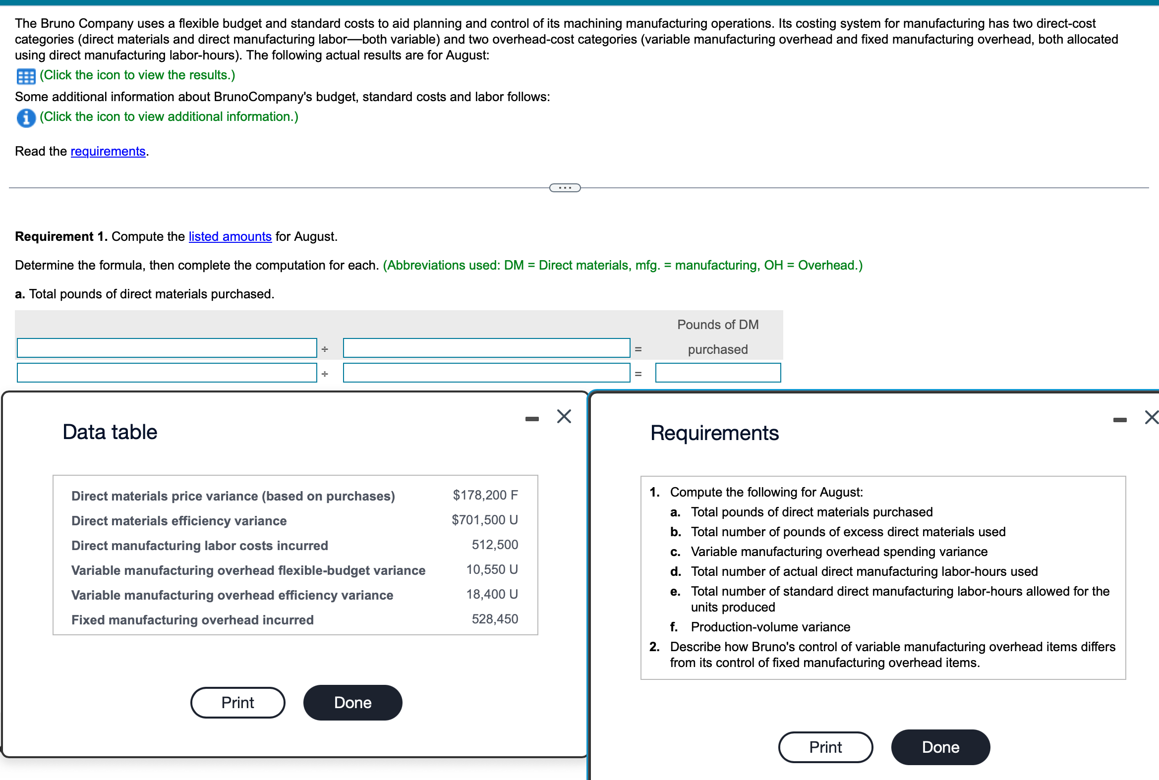 Solved using direct manufacturing labor-hours). The | Chegg.com