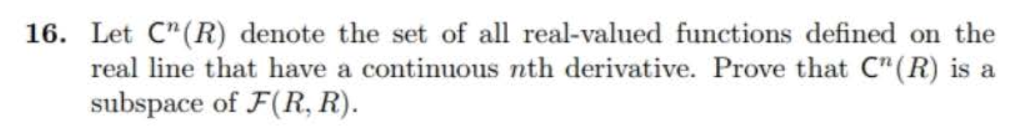 Solved Let Cn(R) ﻿denote the set of all real-valued | Chegg.com