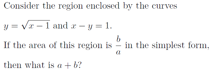 Solved Consider the region enclosed by the curves y=x−1 and | Chegg.com