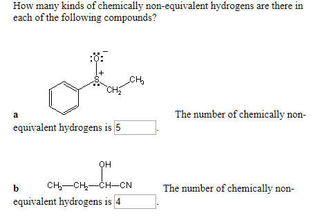 Solved How many kinds of chemically non-equivalent hydrogens | Chegg.com