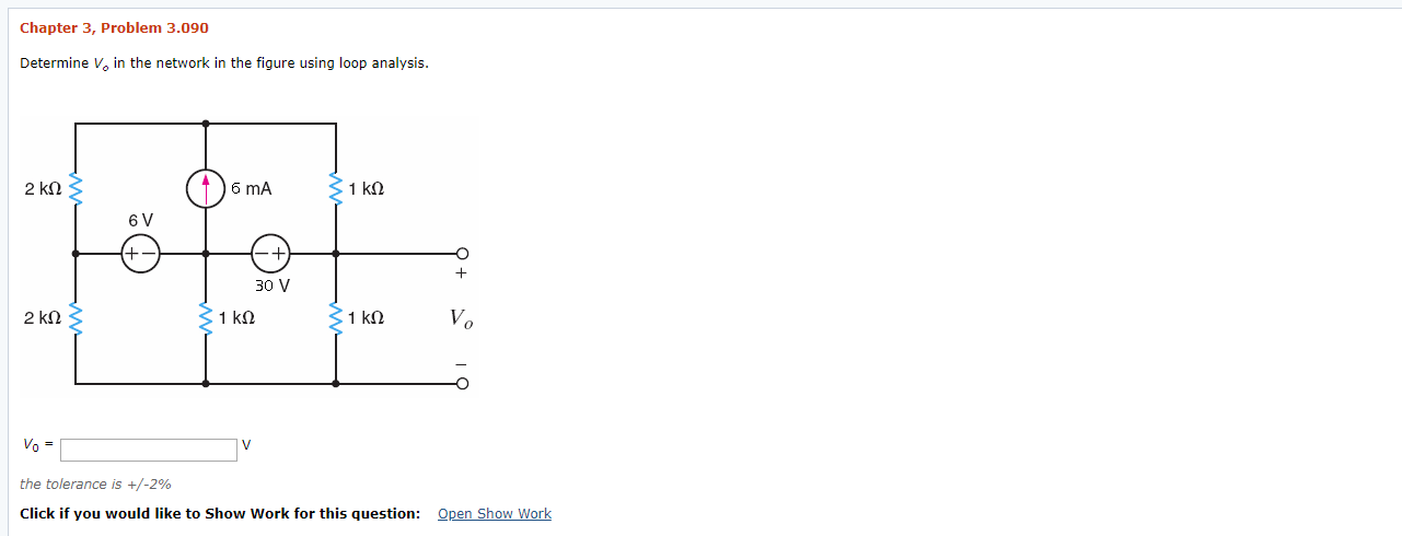 Solved Chapter 3, Problem 3.068 Find to in the circuit in | Chegg.com
