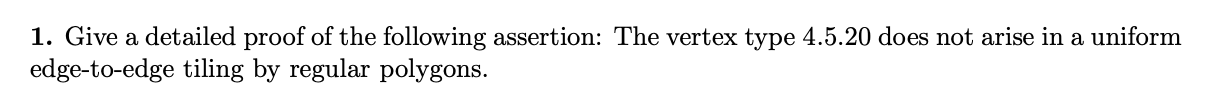 Solved 1. Give a detailed proof of the following assertion: | Chegg.com