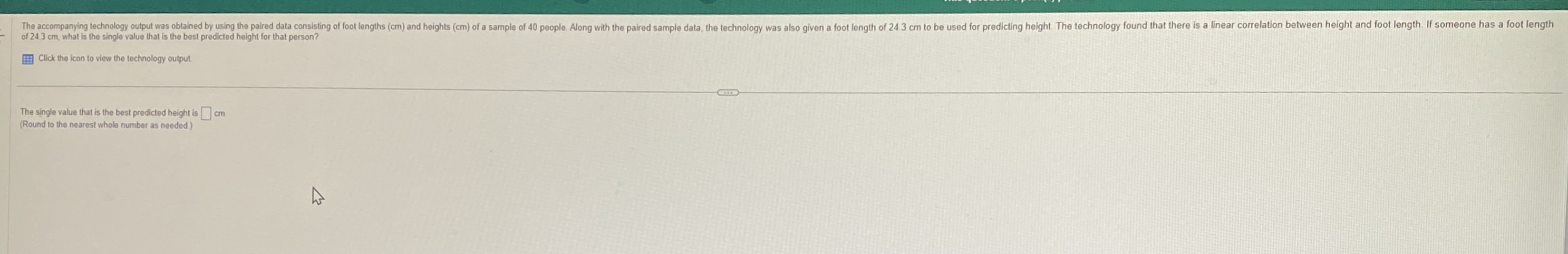 Solved Technology Output The regression equation is Height | Chegg.com