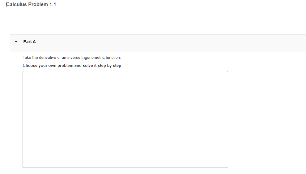 Solved Calculus Problem 1.1 v Part A Take the derivative of | Chegg.com