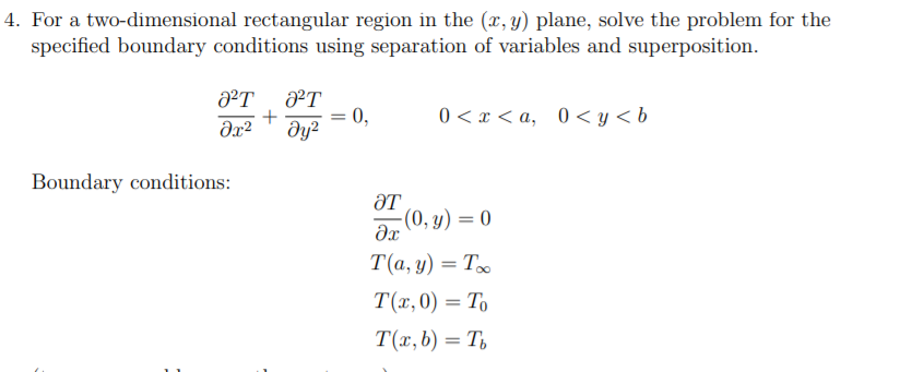 Solved 4. For a two-dimensional rectangular region in the | Chegg.com