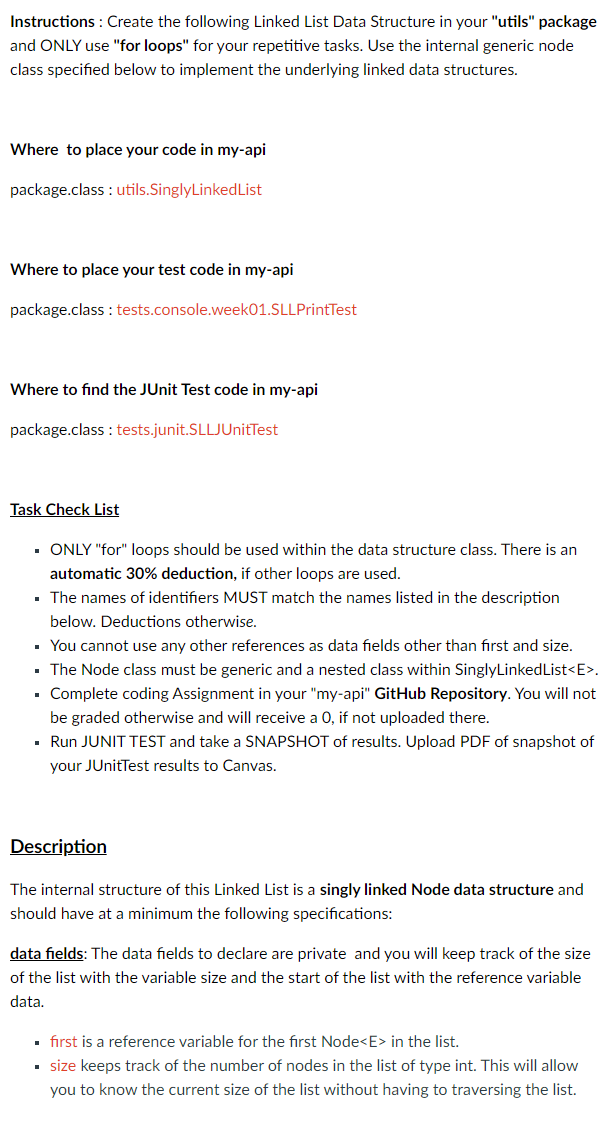 Solved Instructions: Create the following Linked List Data | Chegg.com