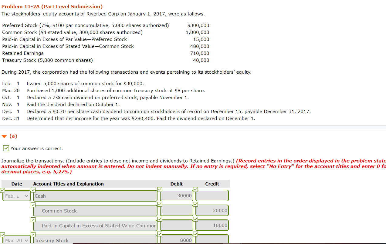Solved Problem 11-2A (Part Level Submission) The | Chegg.com