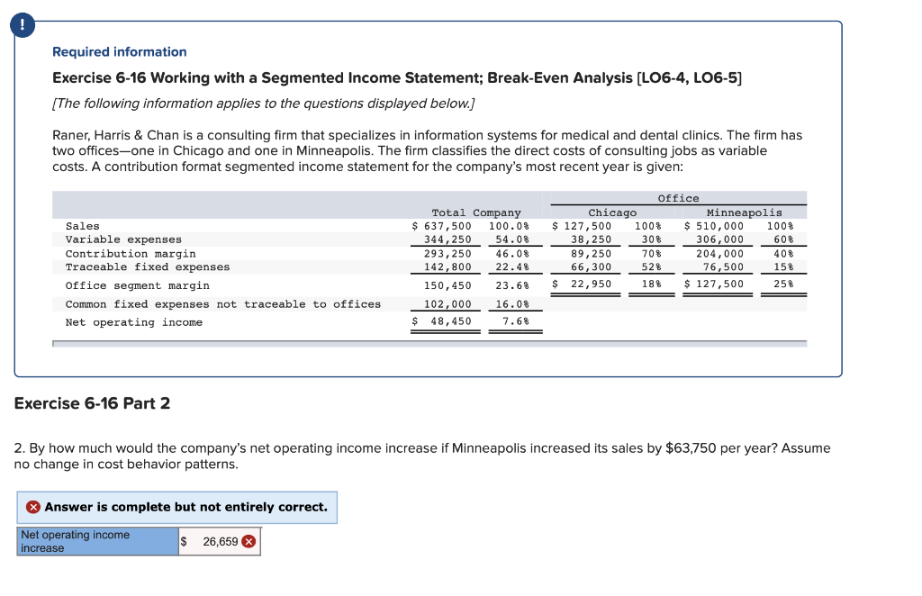 Solved Required information Exercise 6-16 Working with a | Chegg.com