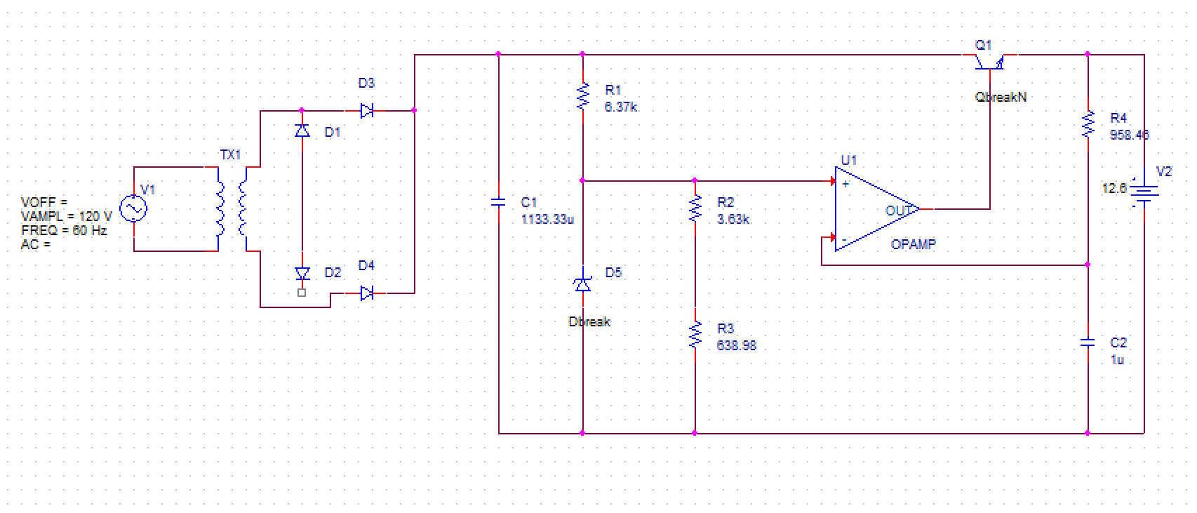 2N6043 (BJT) iopamp , TIREA R + R3 Vi V2 12.6Vrms CF | Chegg.com