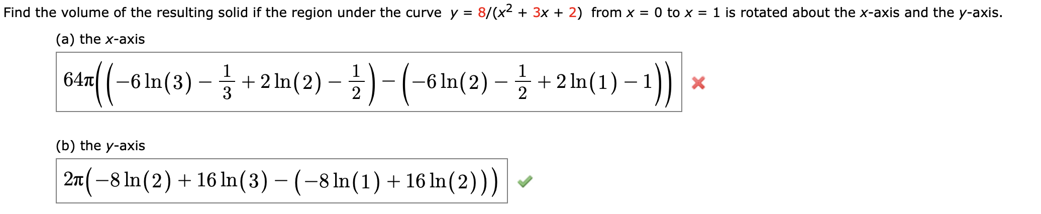 Solved Find the volume of the resulting solid if the region | Chegg.com