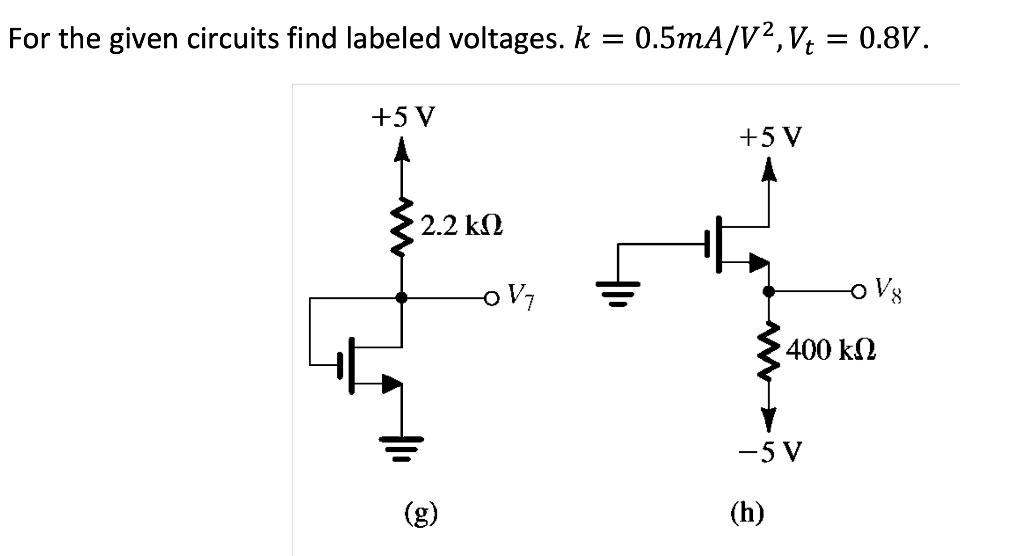 Solved For the given circuits find labeled voltages. | Chegg.com