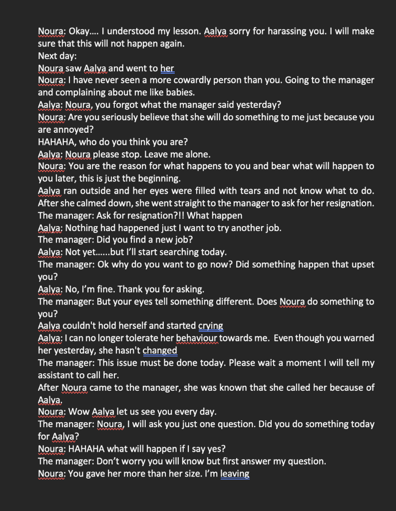 Solved i need you to write a script scenario we choose | Chegg.com