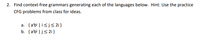 Solved 2. Find context-free grammars generating each of the | Chegg.com