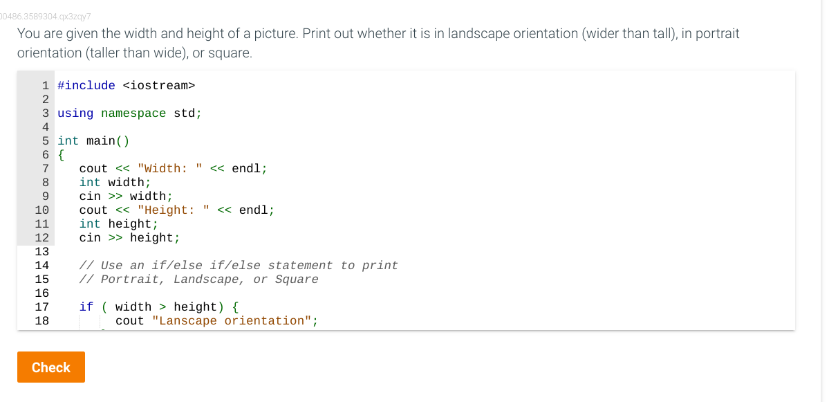 Solved You are given the width and height of a picture. | Chegg.com