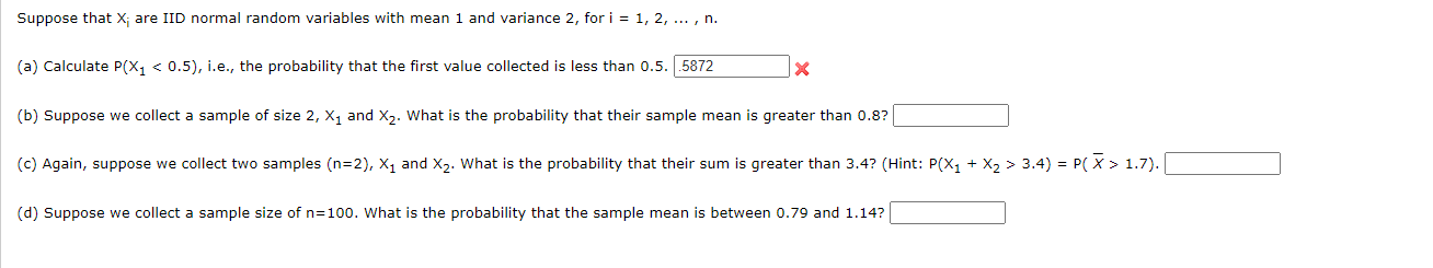 Solved Suppose that Xi are IID normal random variables with | Chegg.com