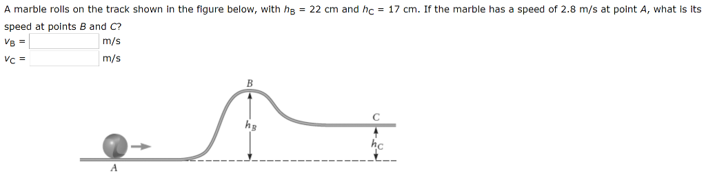 Solved A marble rolls on the track shown in the figure | Chegg.com