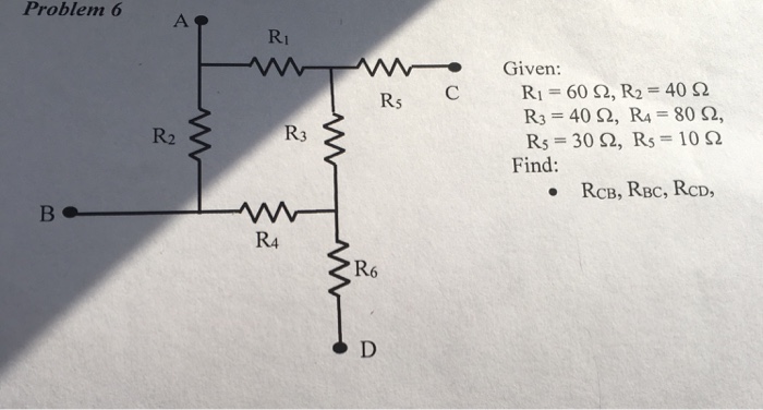 Solved Given: R_1 = 60 ohm, R_2 = 40 ohm R_3 = 40 ohm, | Chegg.com