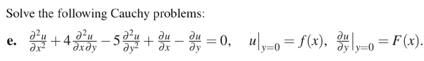 Solved Solve the following Cauchy problems: e. | Chegg.com