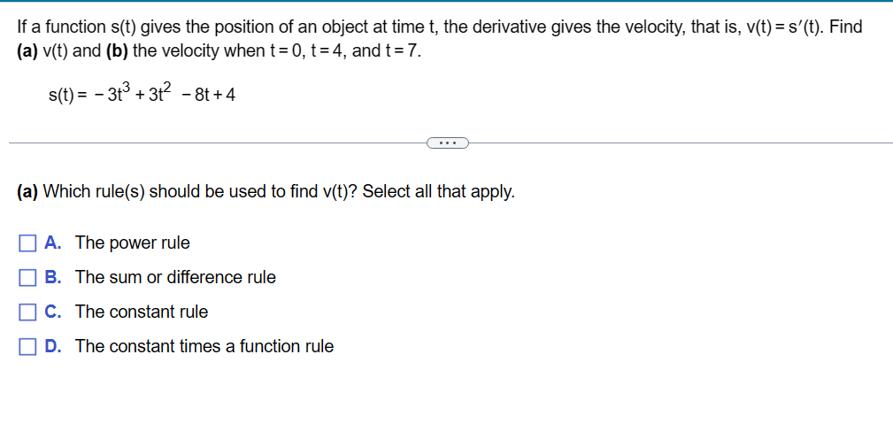 Solved If a function s(t) gives the position of an object at | Chegg.com