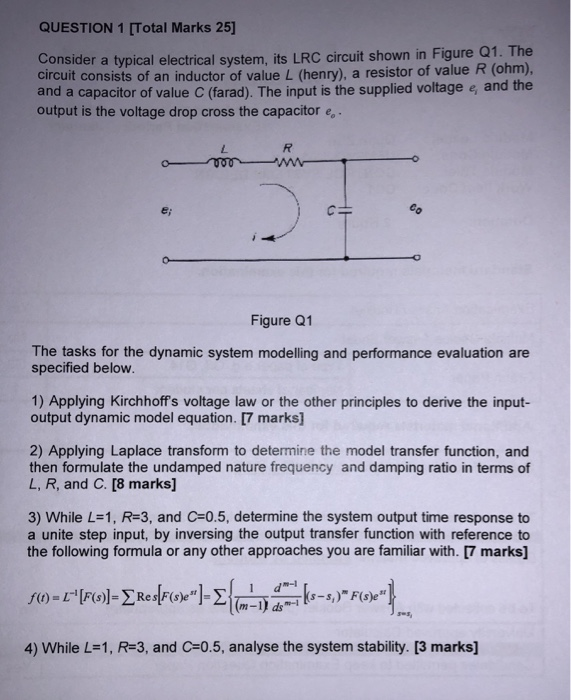 Solved QUESTION 1 [Total Marks 25] Consider a typical | Chegg.com
