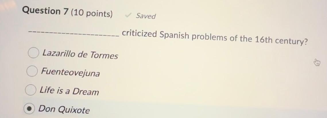 Solved criticized Spanish problems of the 16 th century? | Chegg.com